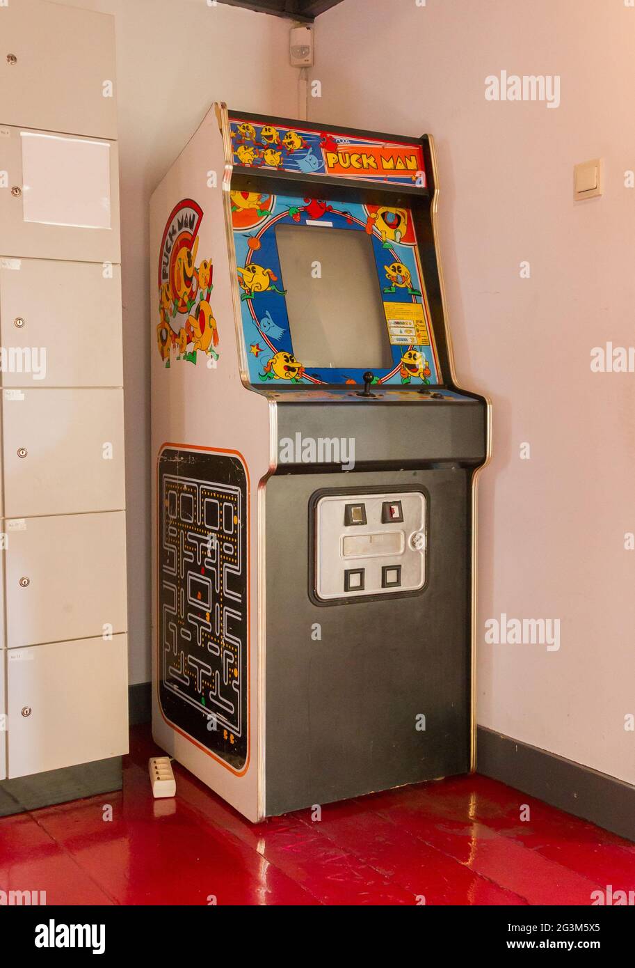 Roden, the Netherlands, january 11, 2018 - Vintage Puck Man gaming ...