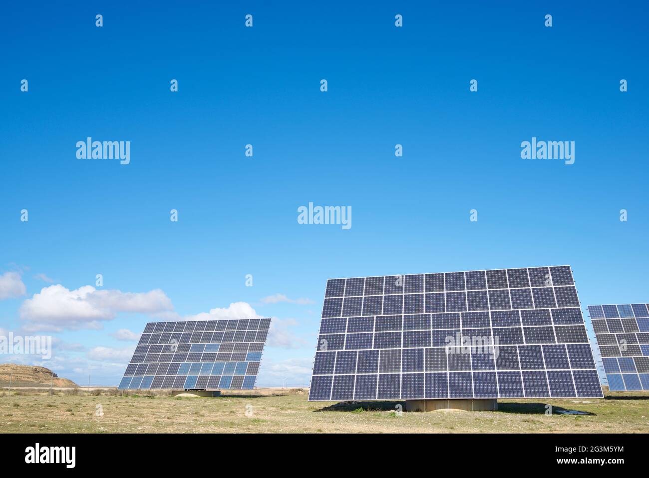 Huge solar panels for electric production in Teruel Province, Aragon ...