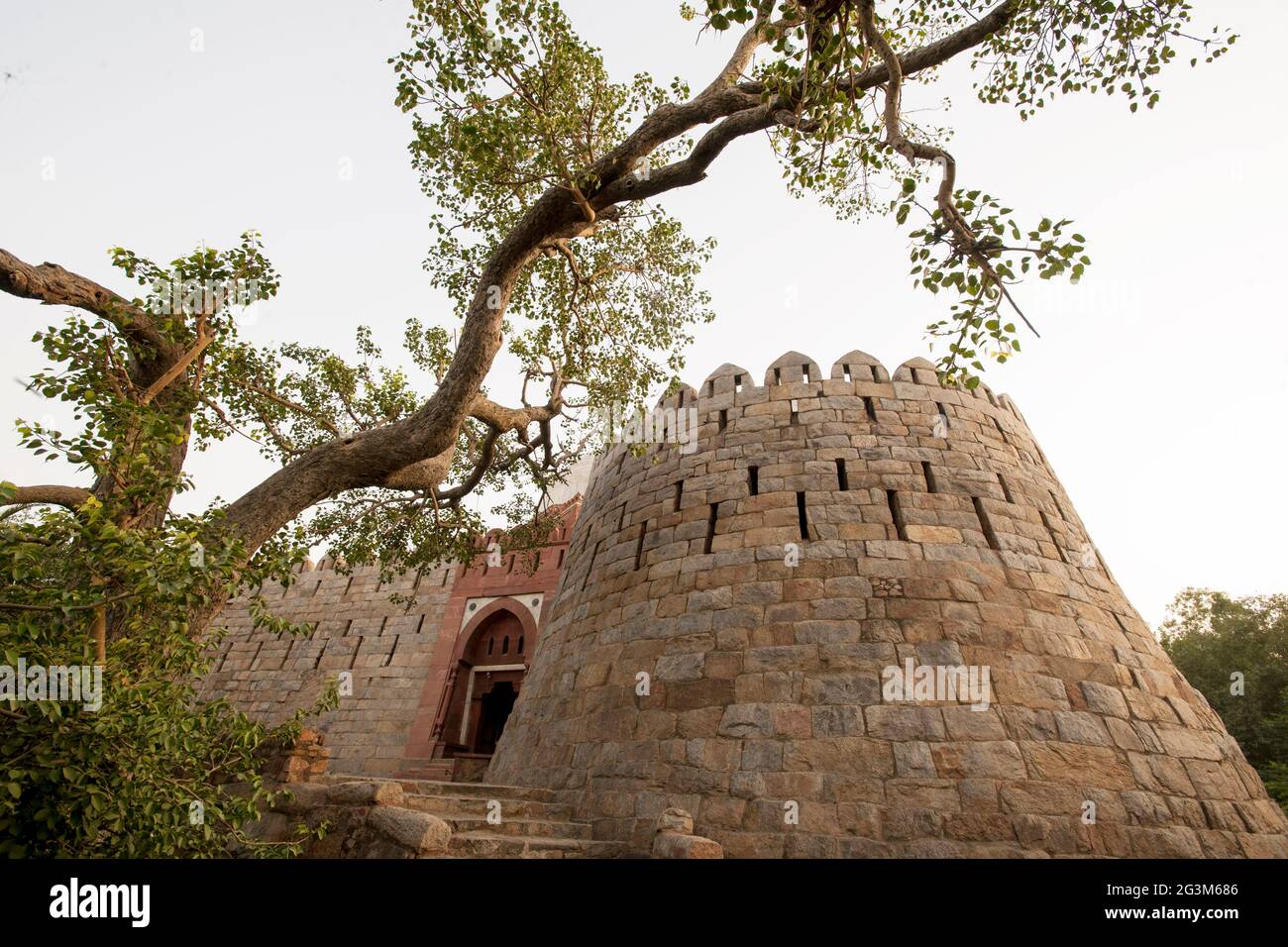 Tughlaqabad Fort and mausoleum was built in 1321 by Ghiyasud-din ...