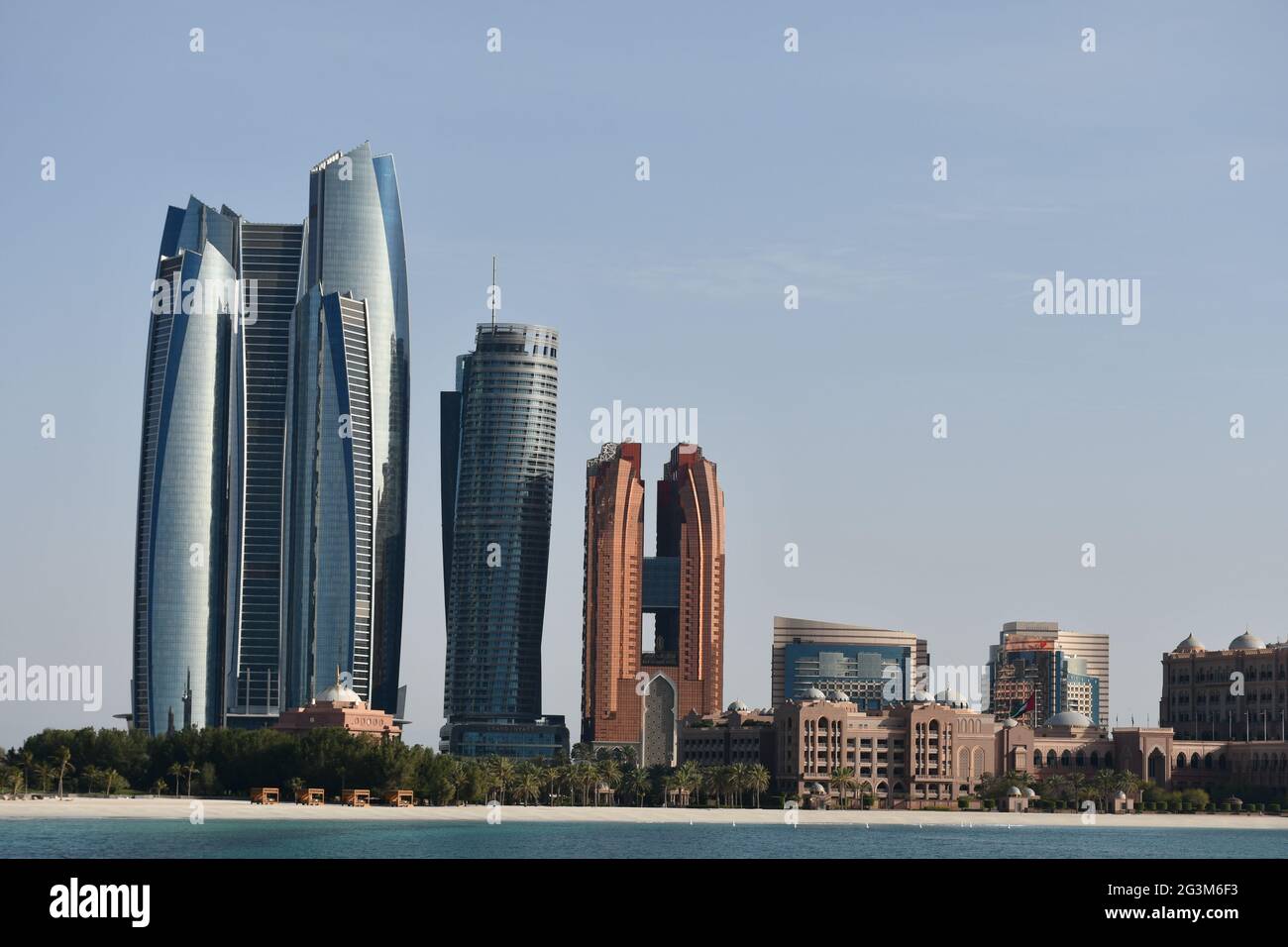 Scenic view of highrise buildings in the United Arab Emirates, Abu ...