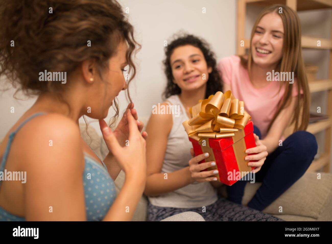 Girls home cute party Stock Photo - Alamy