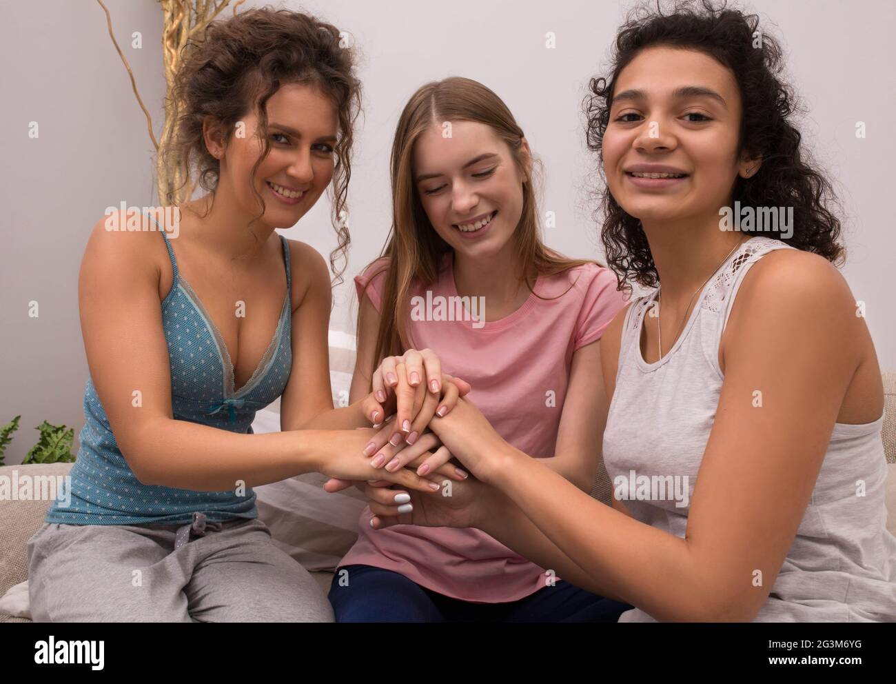 Girls home cute party Stock Photo - Alamy