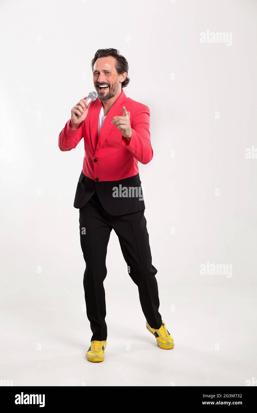 Handsome singer man in hi-res stock photography and images - Alamy