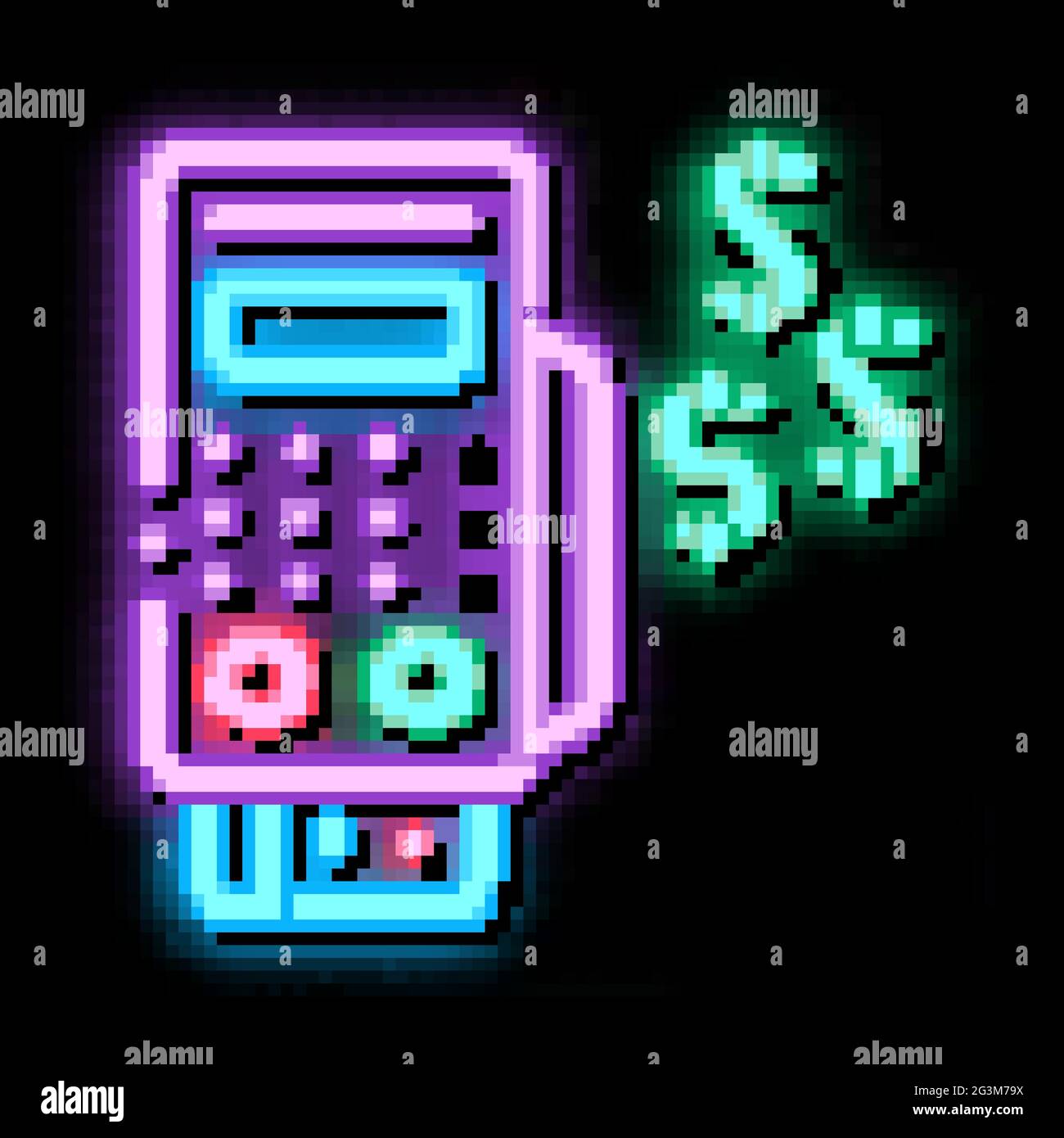 pos terminal payment neon glow icon illustration Stock Vector Image ...