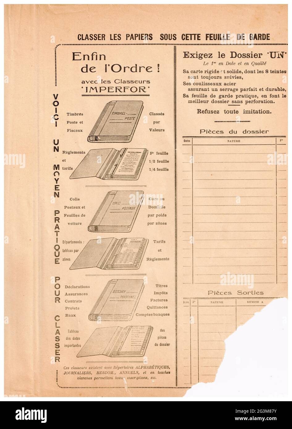 Old document, France Stock Photo - Alamy