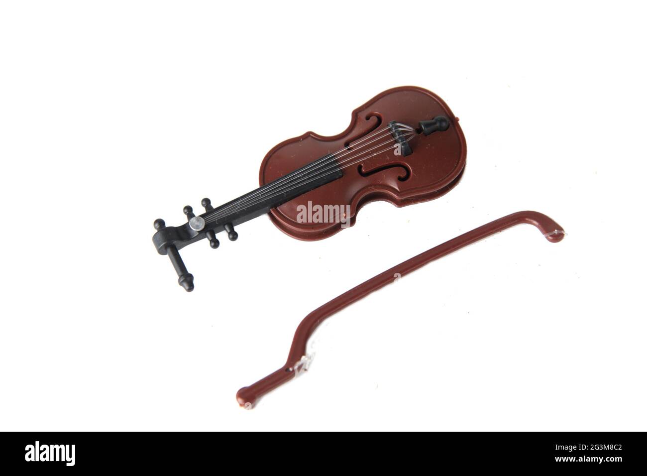 Music concept a violin isolated on white background flat lay Stock ...