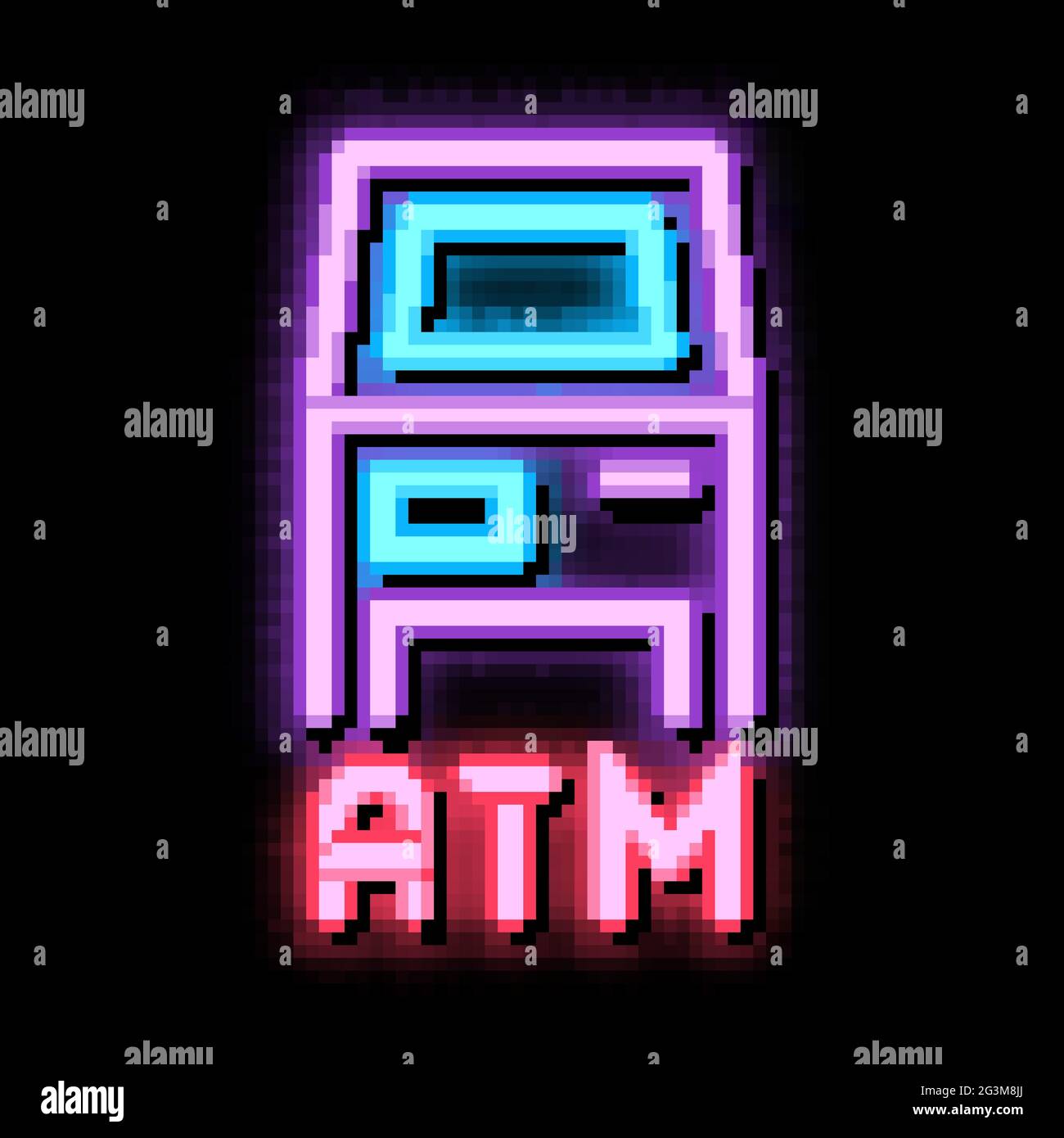 atm terminal neon glow icon illustration Stock Vector Image & Art - Alamy