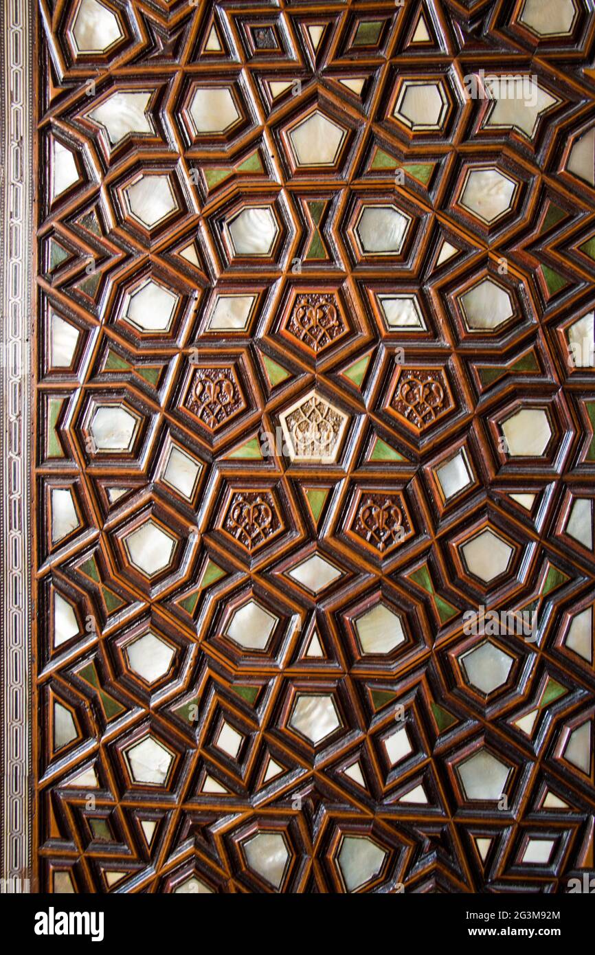 Ottoman art example of Mother of Pearl inlays from Istanbul Turkey ...