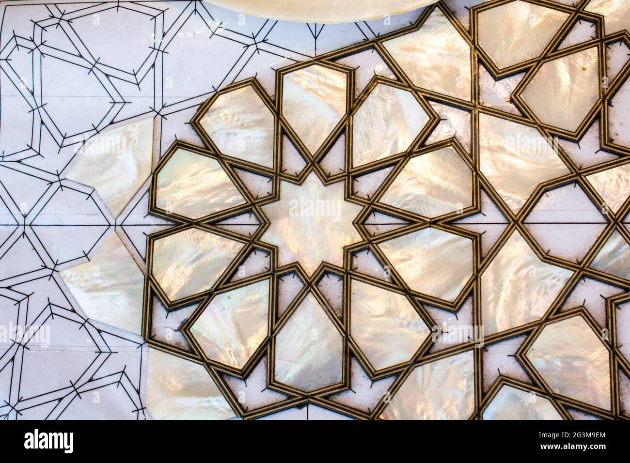 Example of Mother of Pearl inlays Stock Photo - Alamy