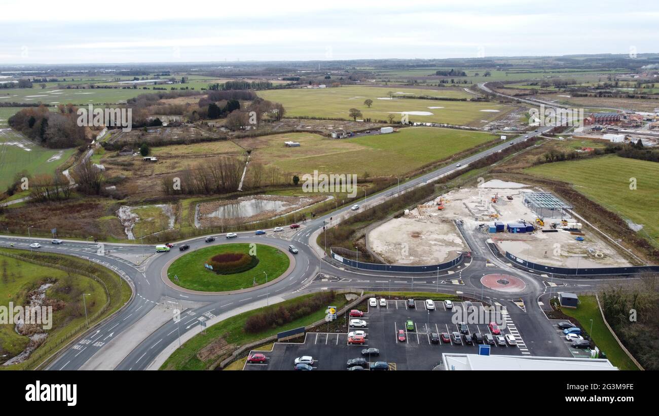 Aerial View of New Housing Construction Site Development, Minster Way ...