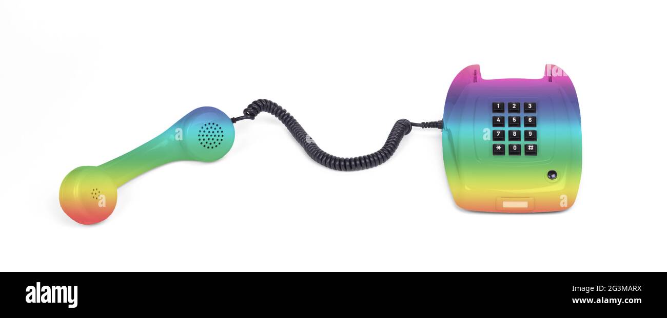 Vintage telephone - Rainbow Stock Photo - Alamy