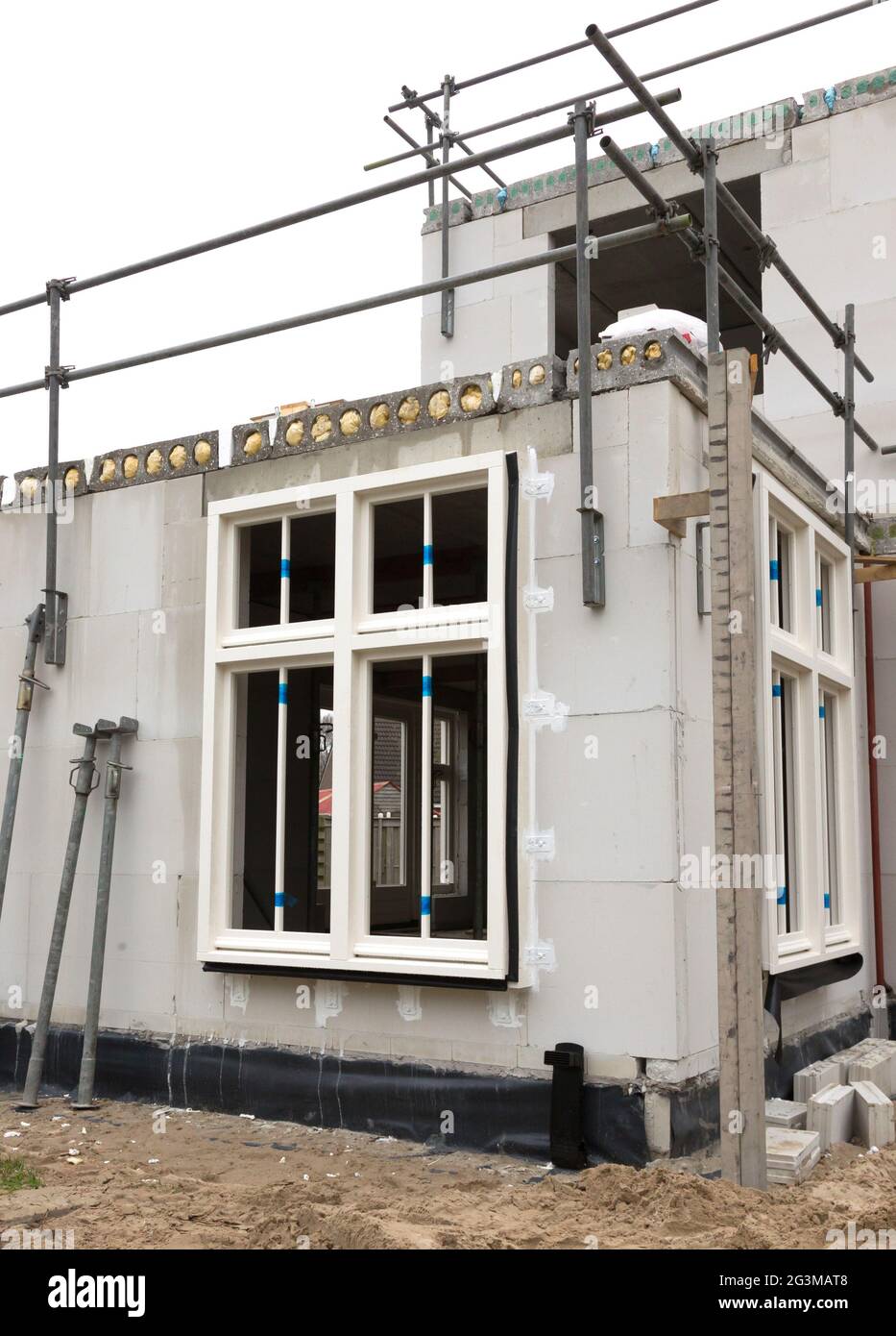 Building site with house under construction Stock Photo - Alamy