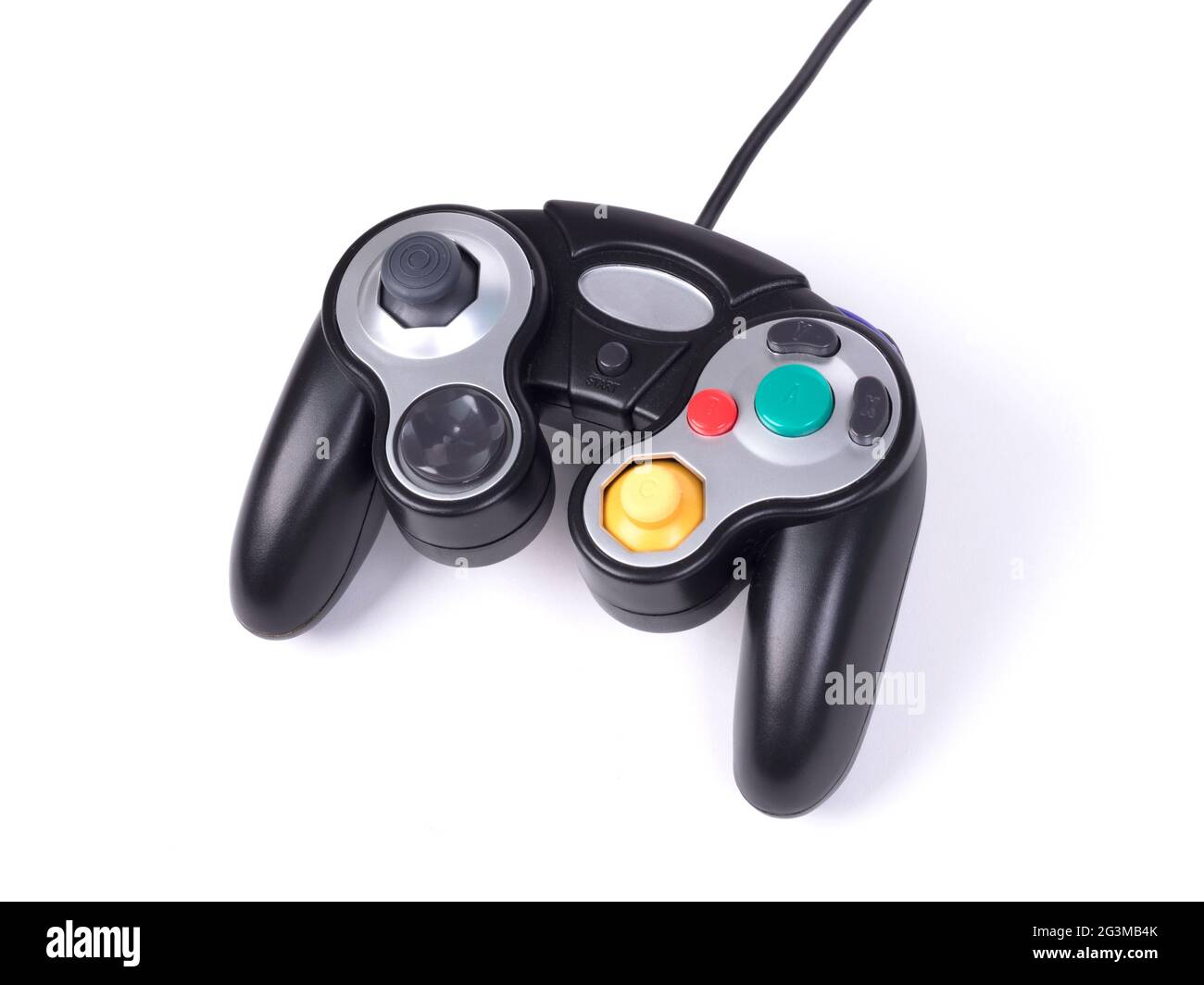 Video game controller on white background Stock Photo - Alamy