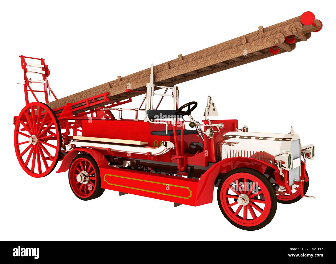 Vintage Fire Engine Stock Photo - Alamy