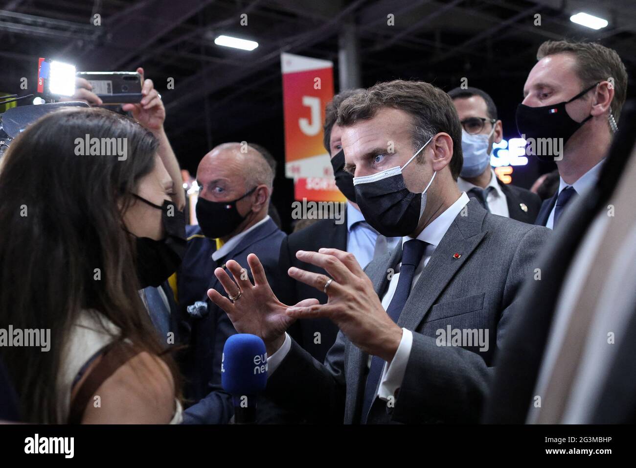 French President Emmanuel Macron at The Viva Technology at The Expo ...
