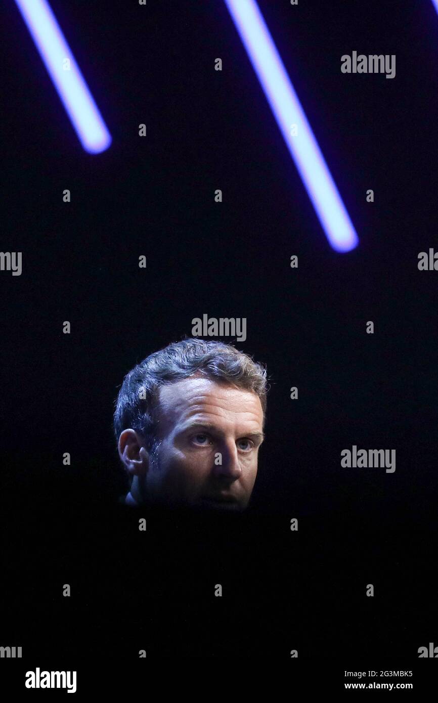 French President Emmanuel Macron at The Viva Technology at The Expo ...