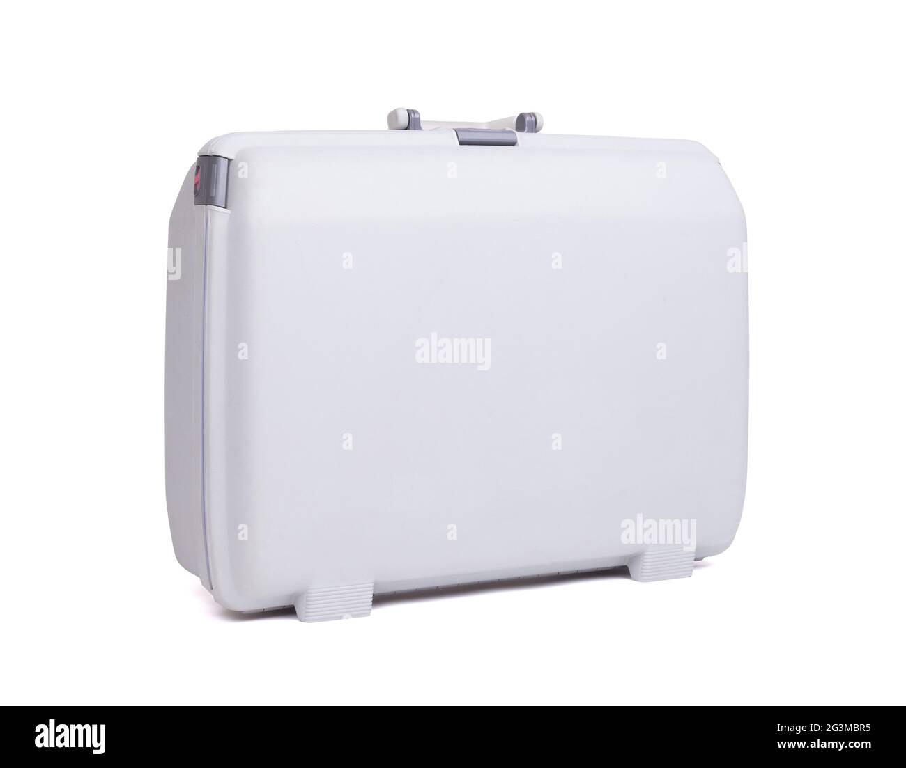 Grey suitcase isolated Stock Photo - Alamy