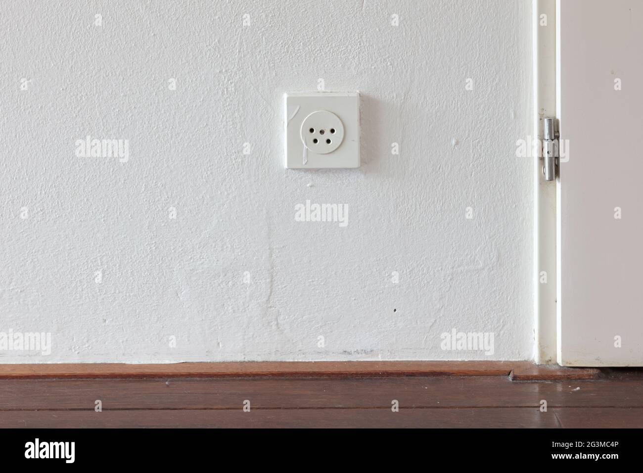 Vintage telephone wall socket Stock Photo - Alamy