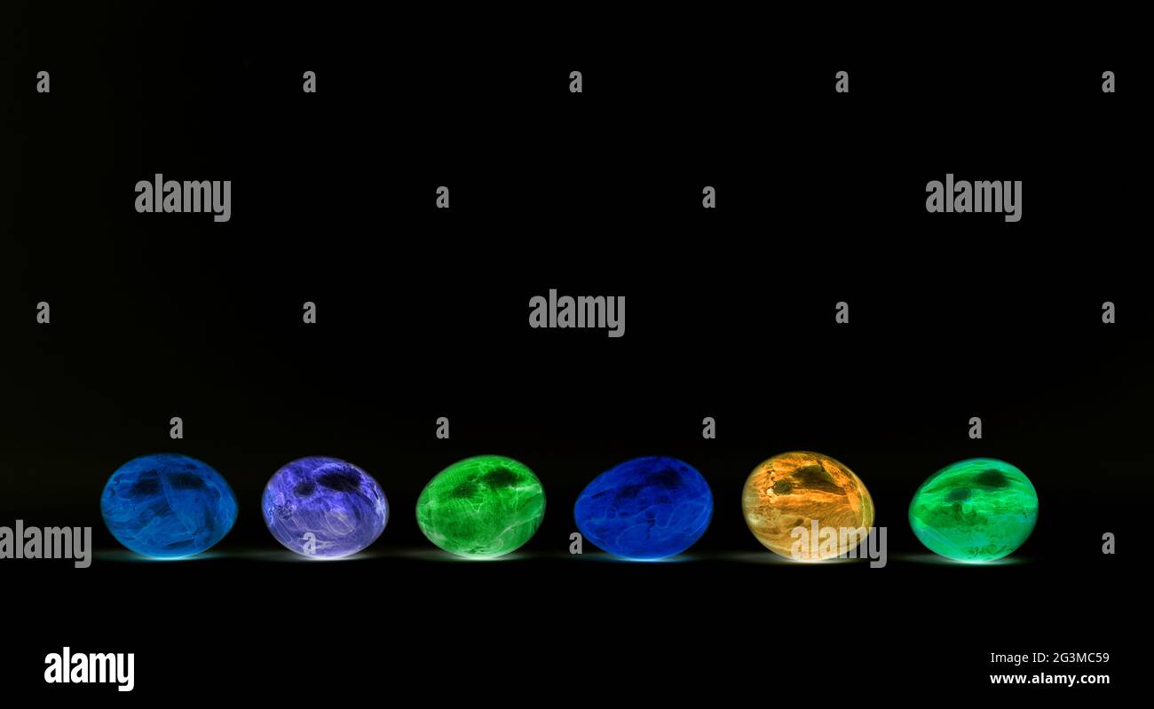 Painted eggs, easter - X-Ray Stock Photo - Alamy