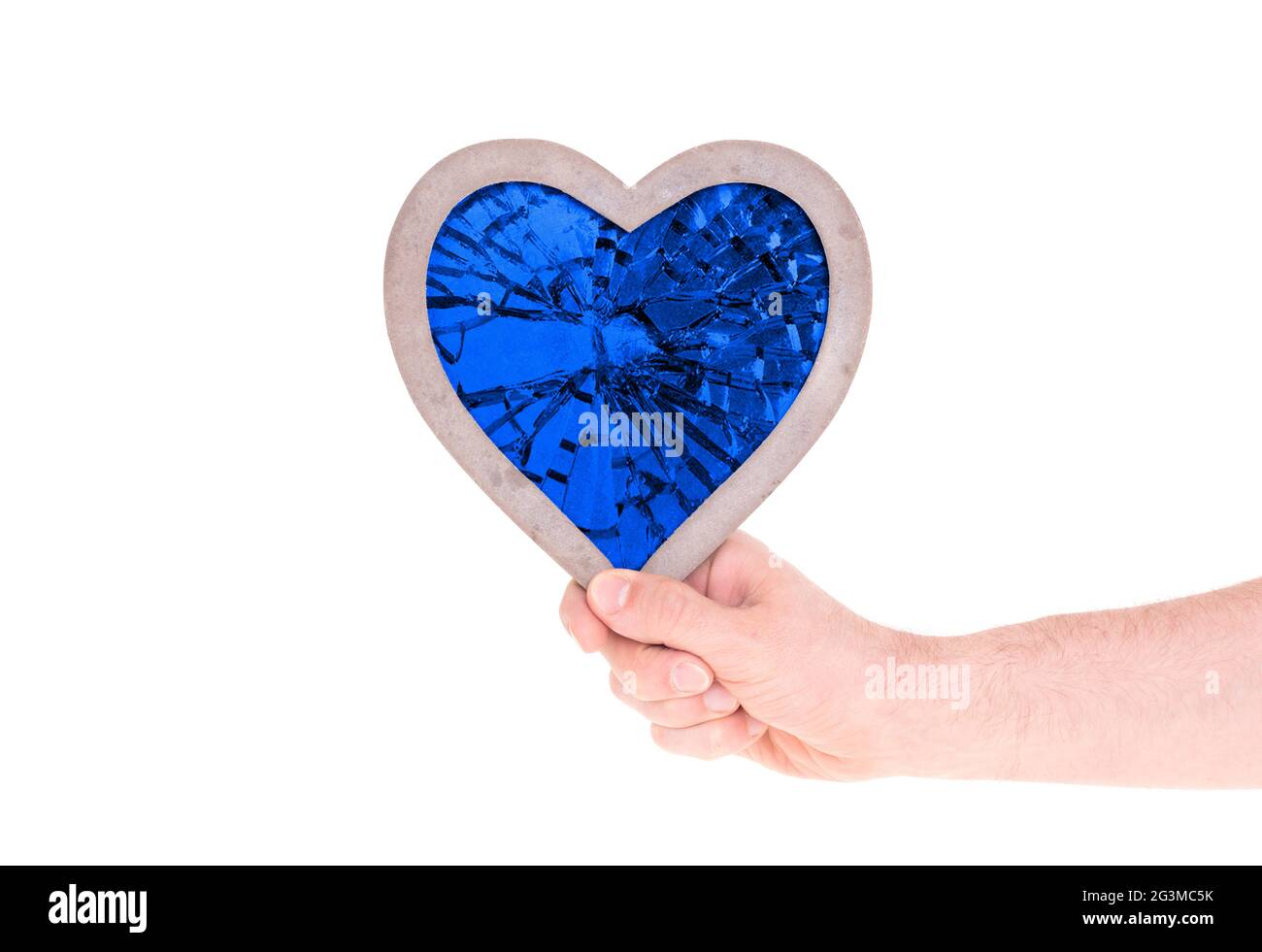 Hand drawn broken heart Cut Out Stock Images & Pictures - Alamy