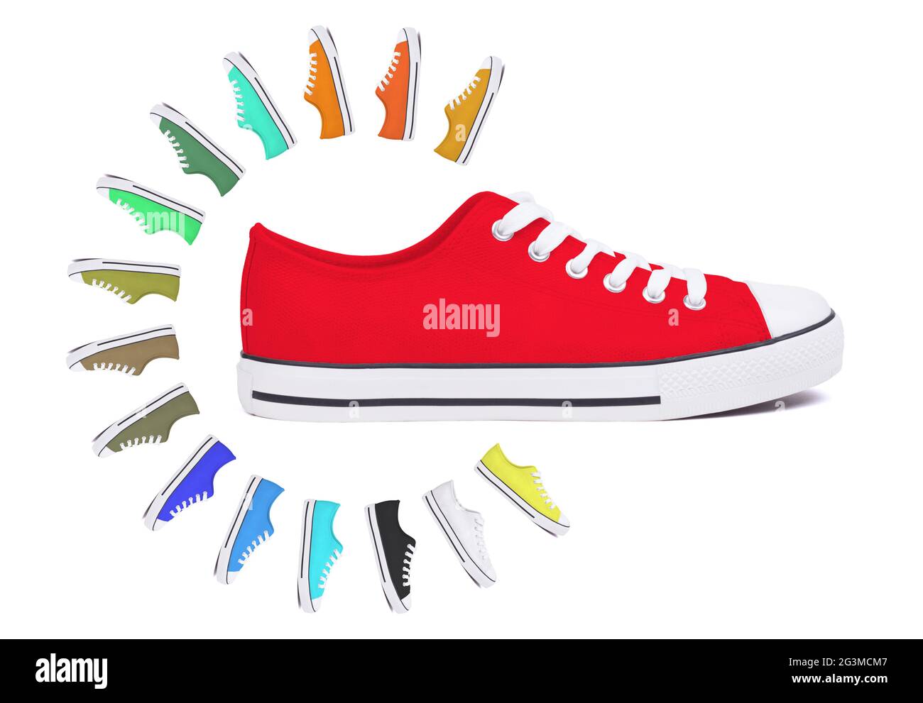 New sneaker shoe - Red Stock Photo - Alamy