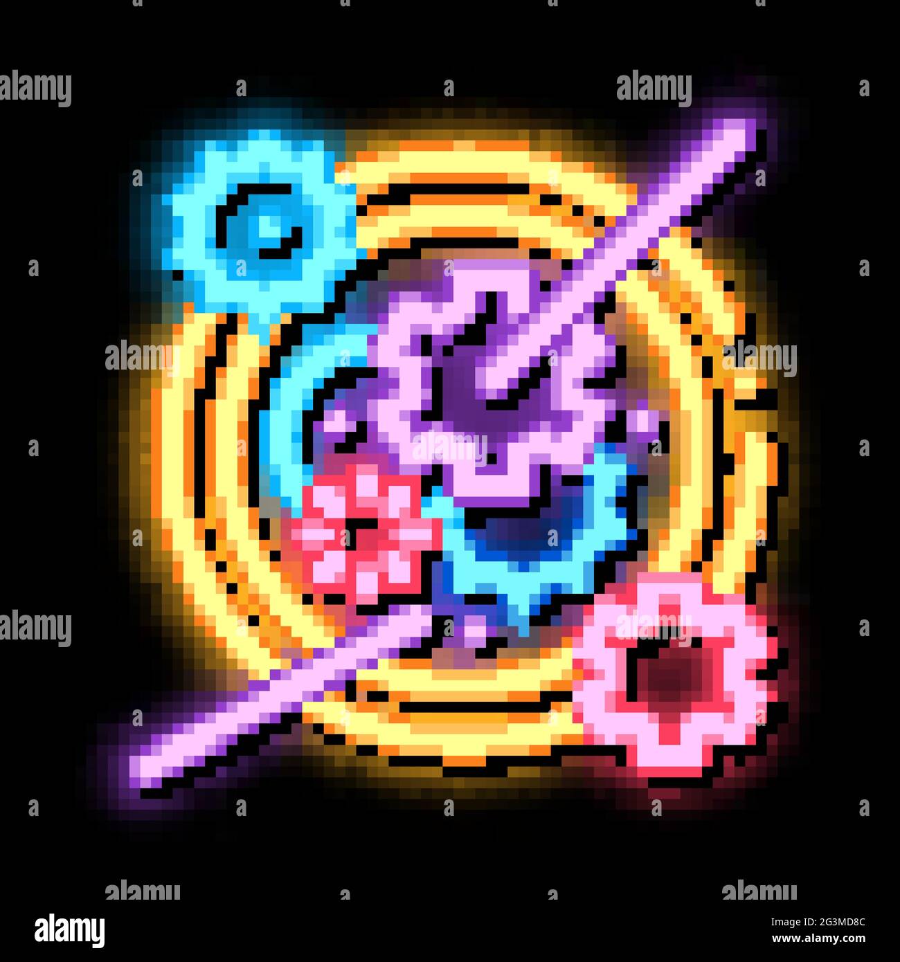 watch mechanism neon glow icon illustration Stock Vector Image & Art ...