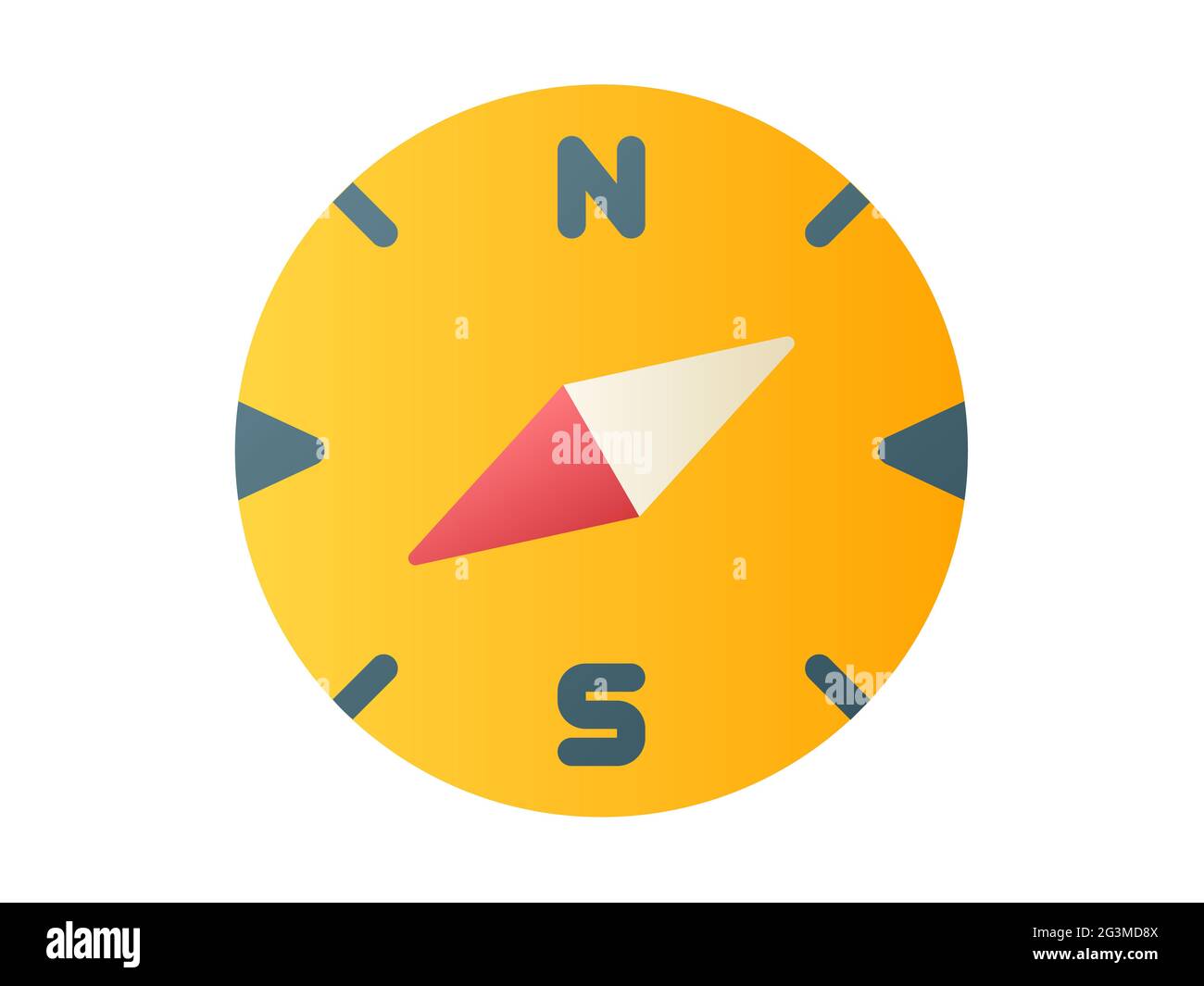 compass single isolated icon with smooth style vector illustration ...