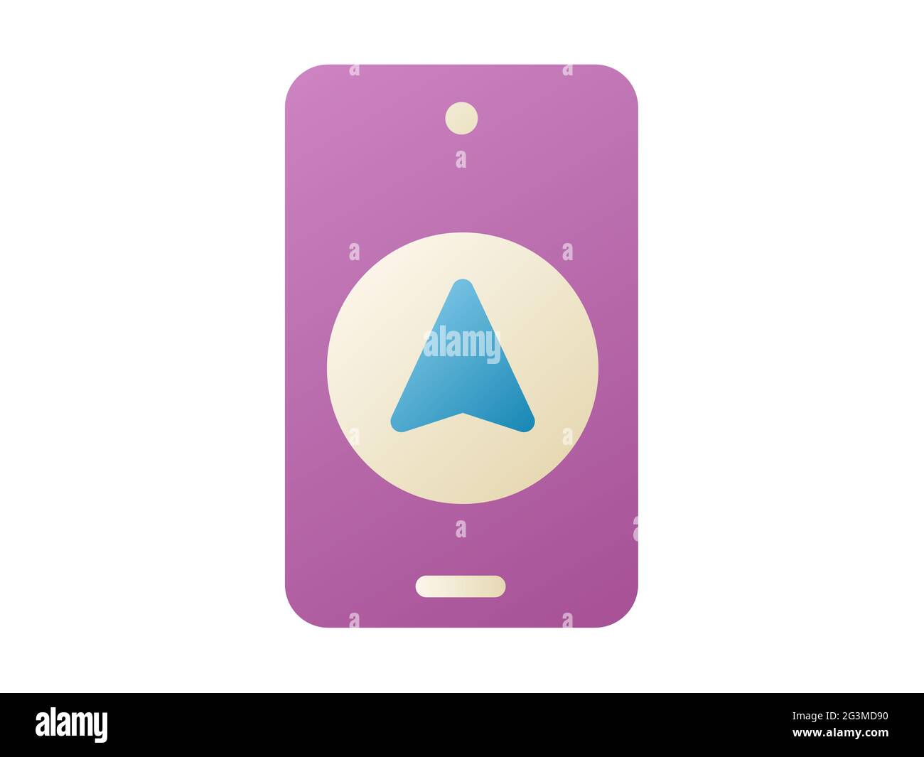 GPS direction single isolated icon with smooth style vector ...