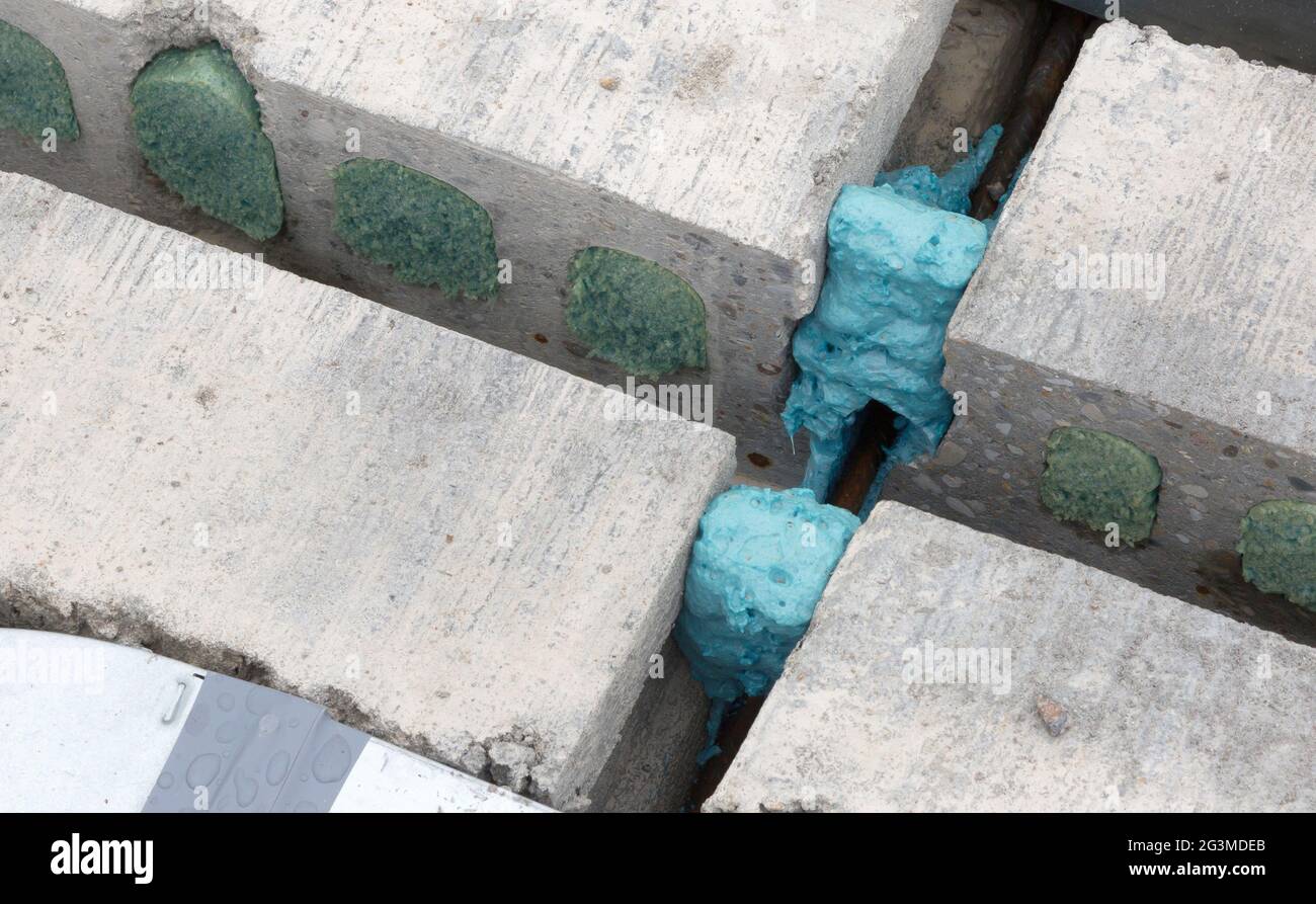 Building site with house under construction - Reinforced concrete floor ...