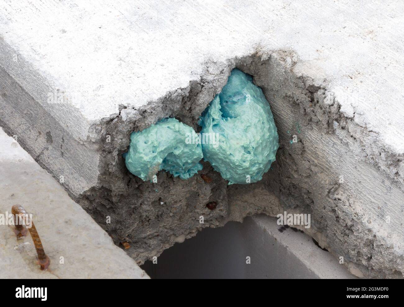 Building site with house under construction - Reinforced concrete floor ...