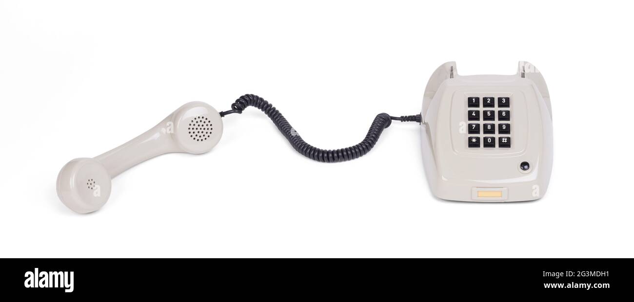 Vintage telephone - Grey Stock Photo - Alamy