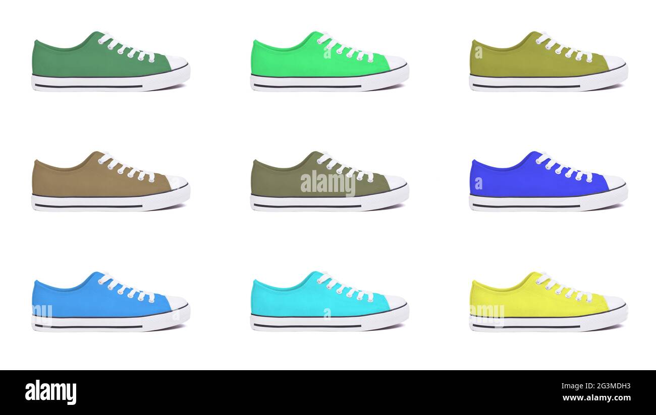 Collection of sneakers Stock Photo - Alamy