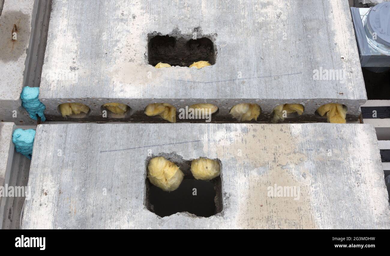 Building site with house under construction - Reinforced concrete floor ...