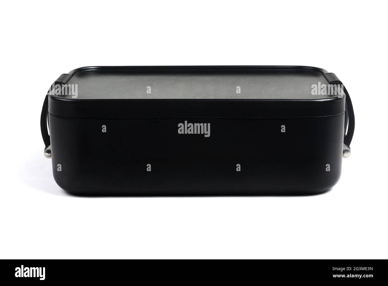 Black Metal Container on White Background Stock Photo - Alamy