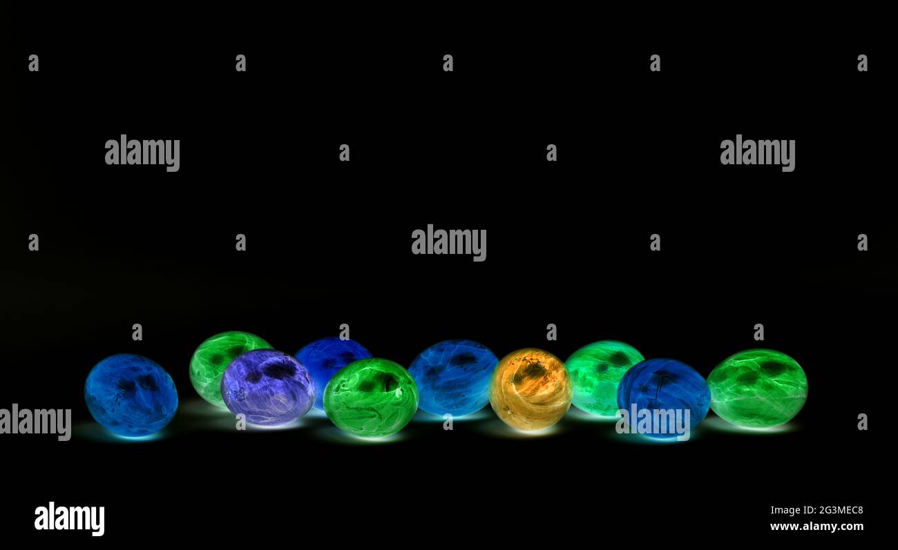 Painted eggs, easter - X-Ray Stock Photo - Alamy