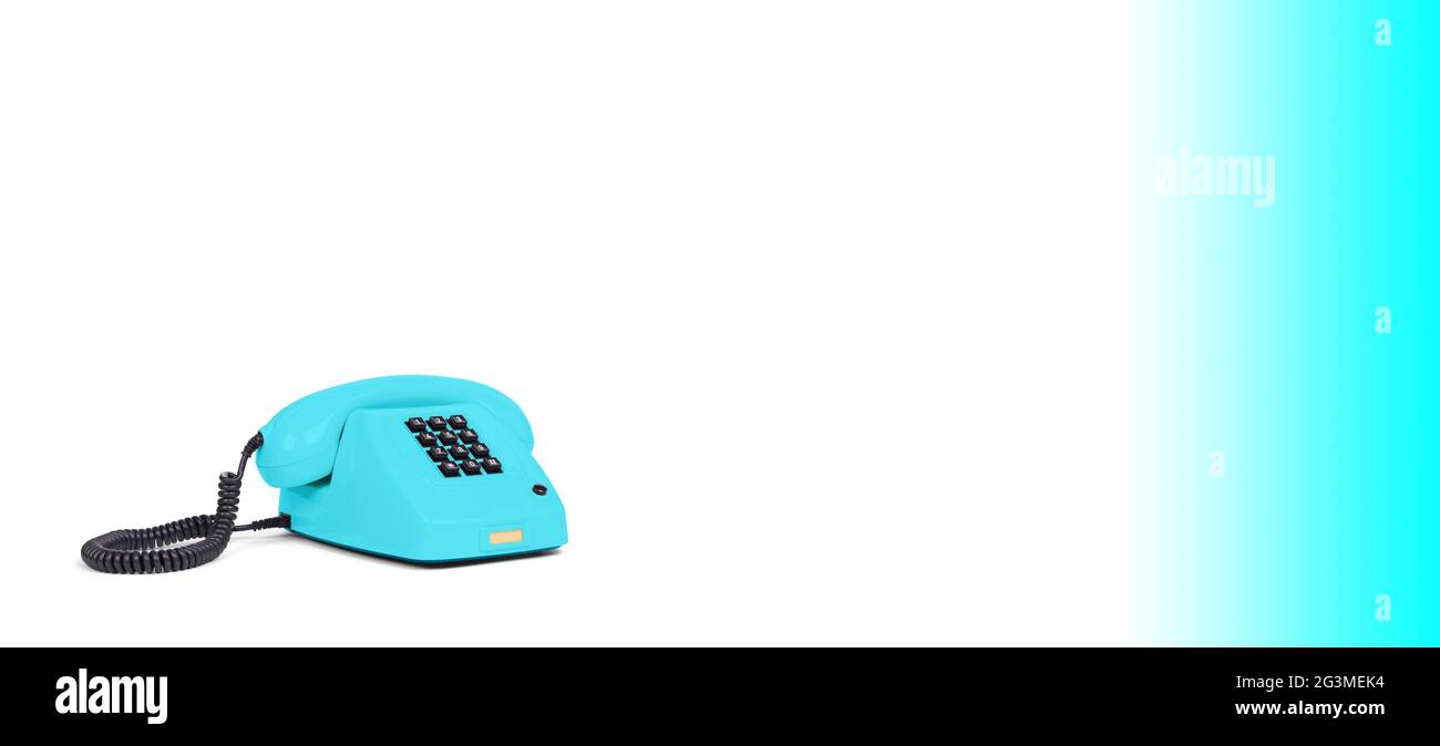Vintage telephone - Blue Stock Photo - Alamy