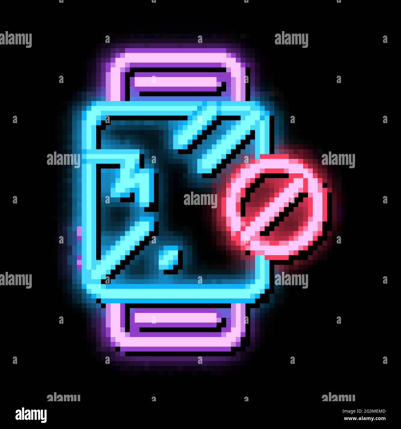 watch broken glass neon glow icon illustration Stock Vector Image & Art ...