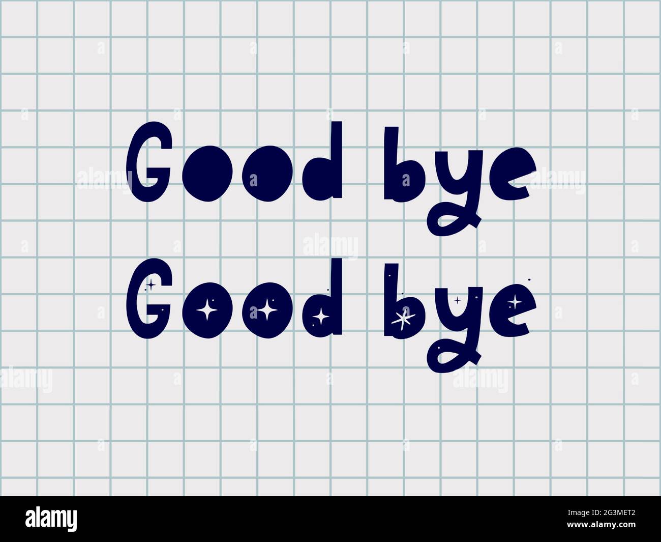 Good bye text. Continuous one line drawing. Vector illustration sketch ...