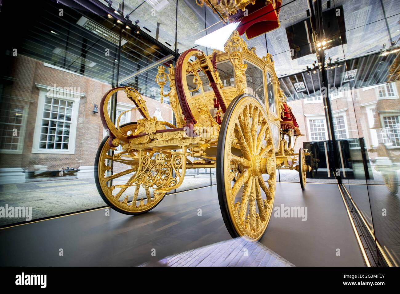 The restored Golden Coach is in the Amsterdam museum and is part of an ...