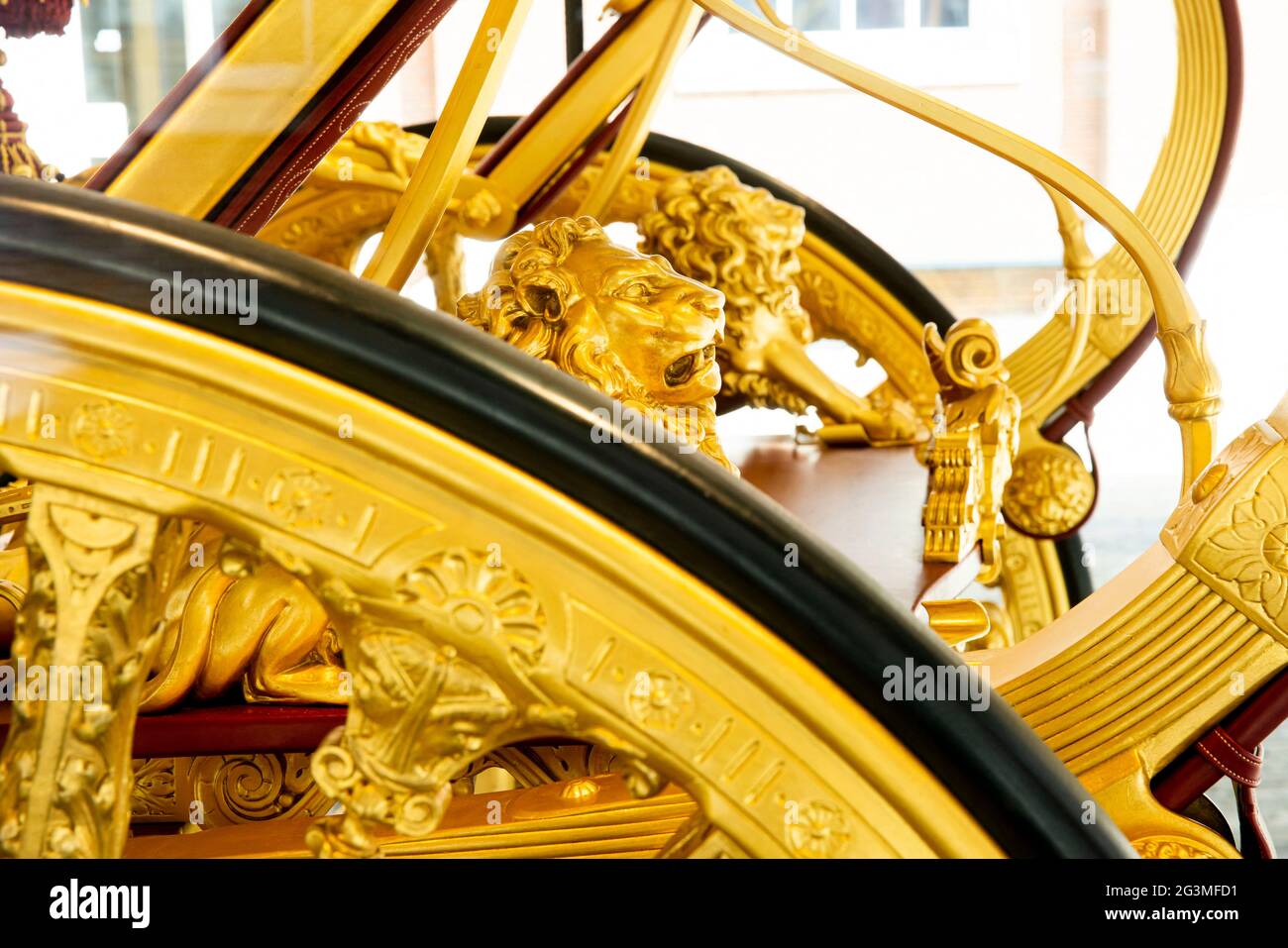 The restored Golden Coach is in the Amsterdam museum and is part of an ...
