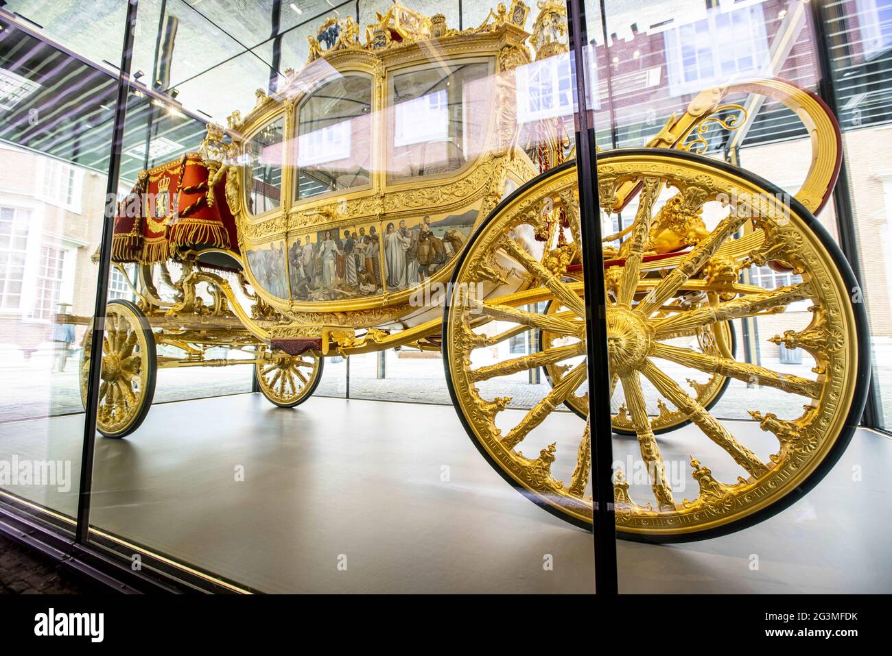 The restored Golden Coach is in the Amsterdam museum and is part of an ...