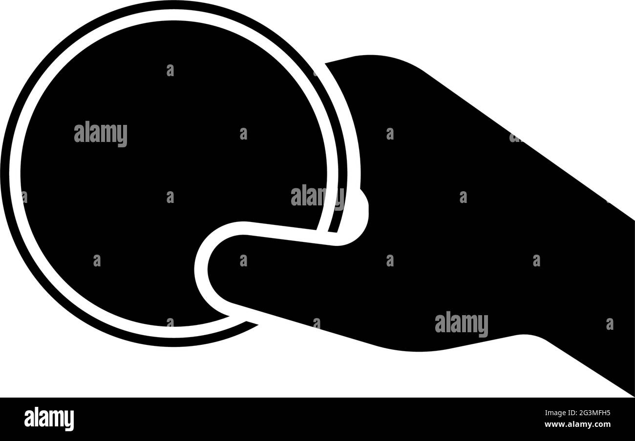 Insert Coin Token, Hand Pay Money. Flat Vector Icon illustration ...