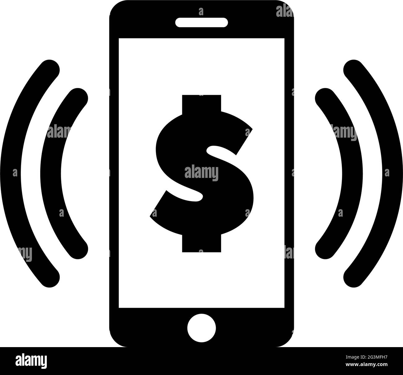Mobile Banking, Payment with Smartphone. Flat Vector Icon illustration ...