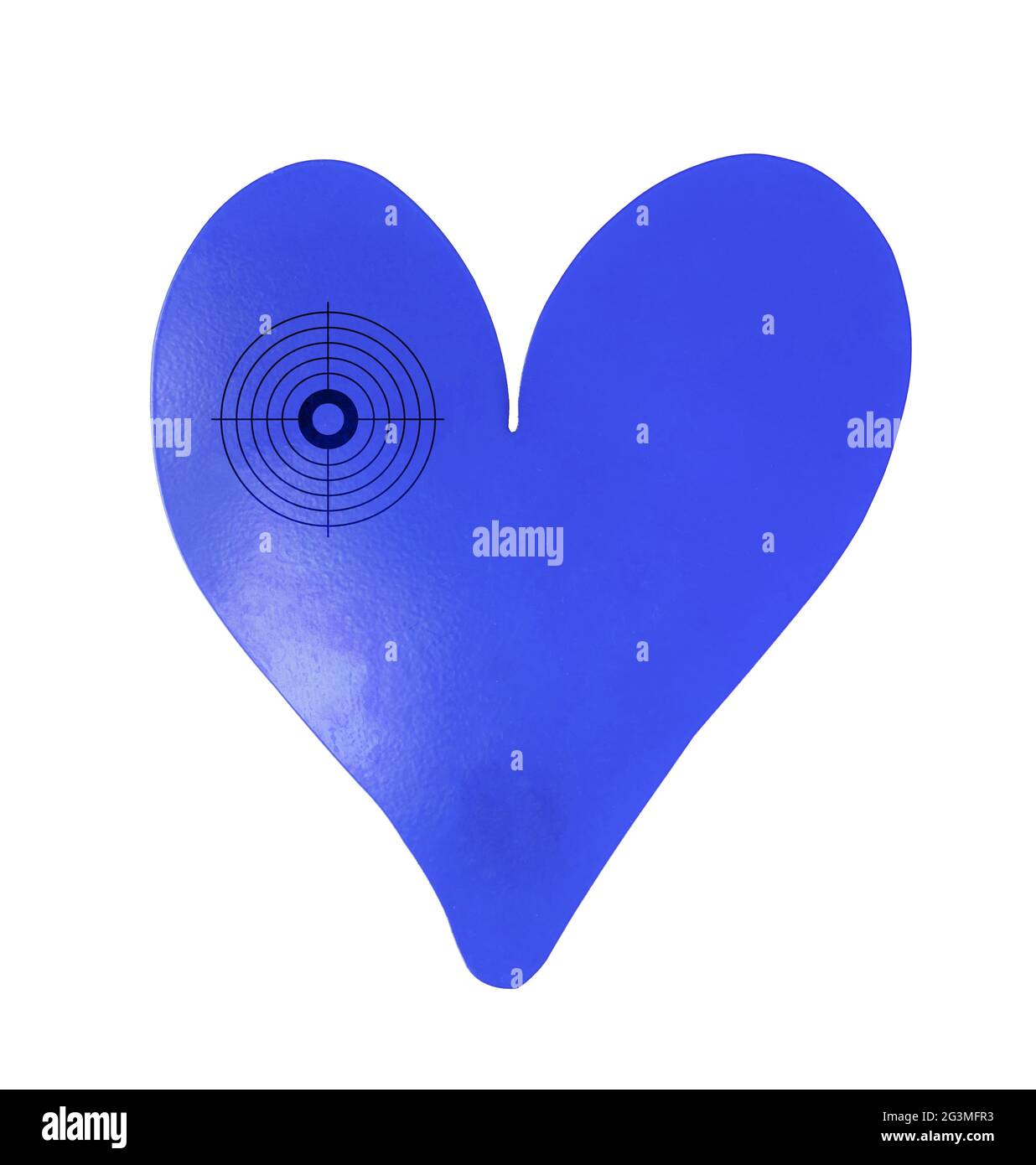 Target on a metal heart-shaped object Stock Photo - Alamy