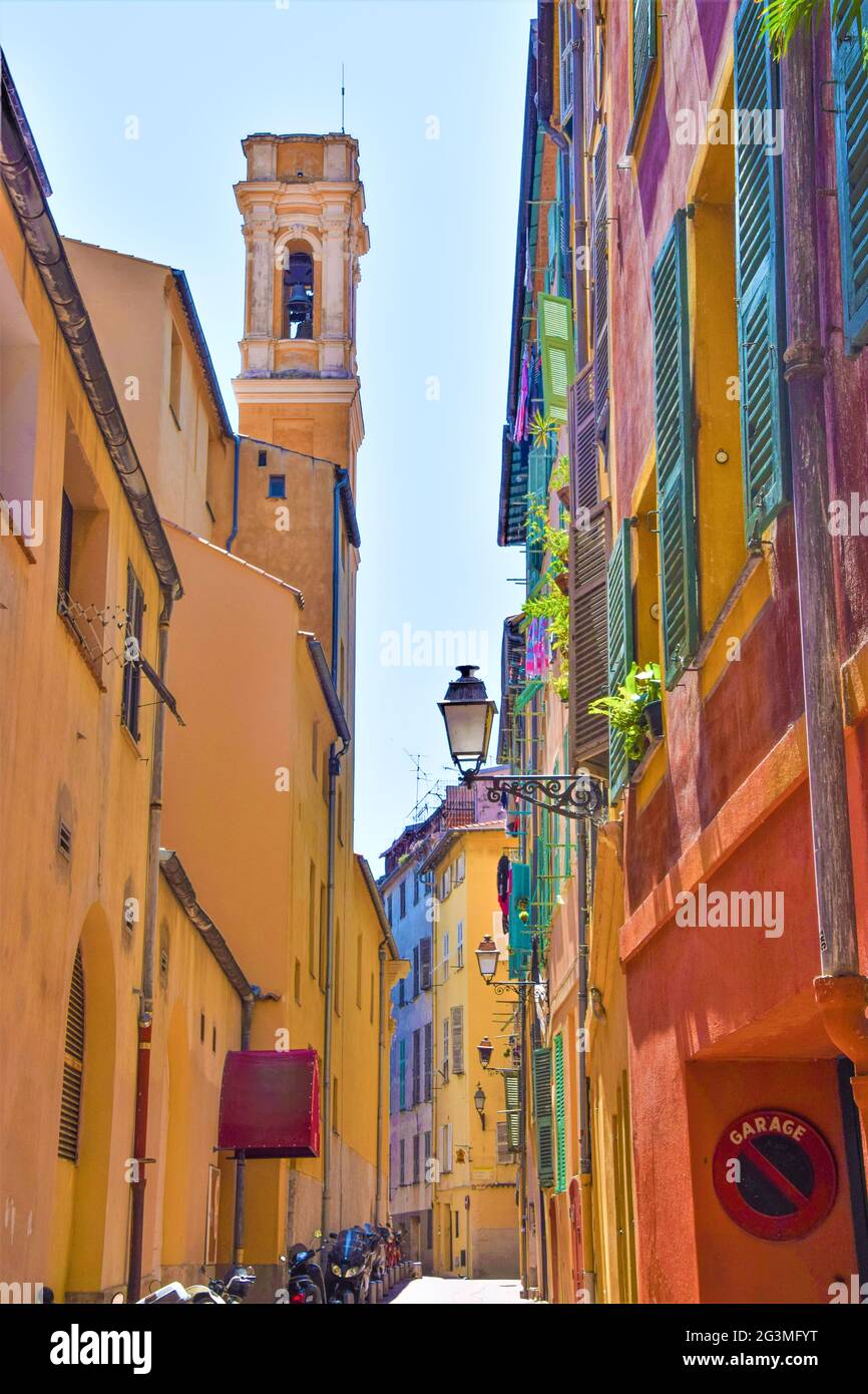 Traditional buildings in Old Nice, South of France Stock Photo - Alamy