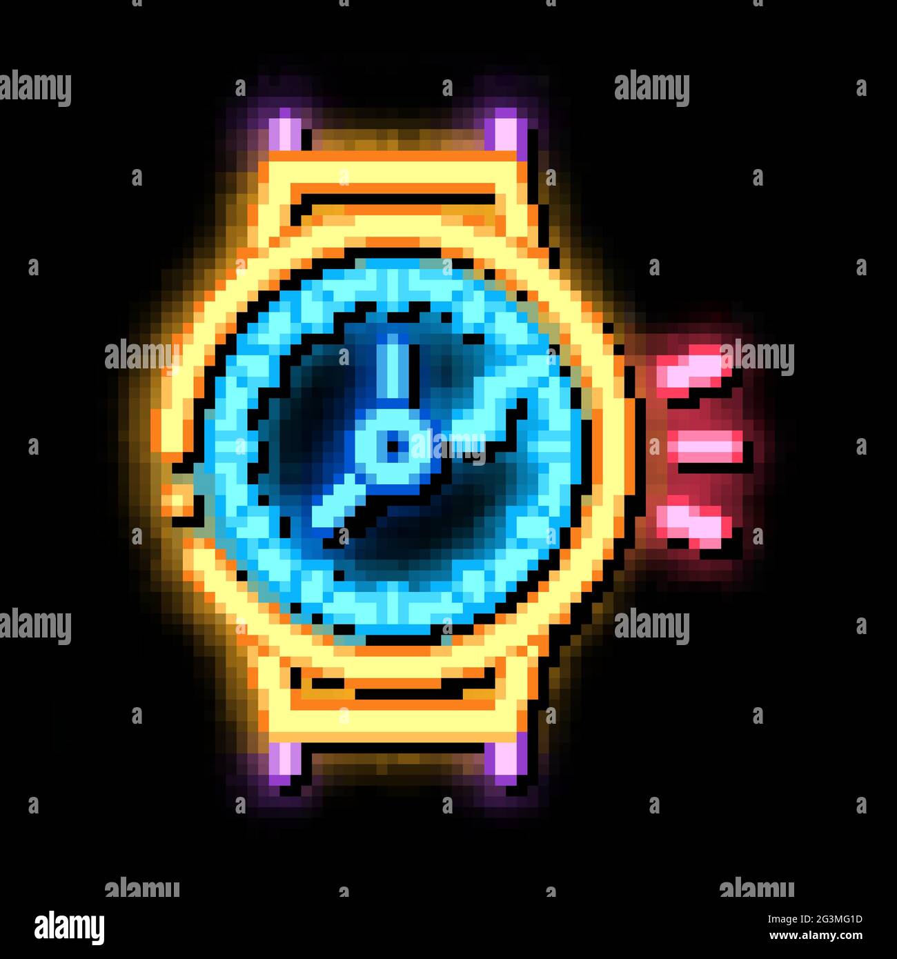 broken watch neon glow icon illustration Stock Vector Image & Art - Alamy