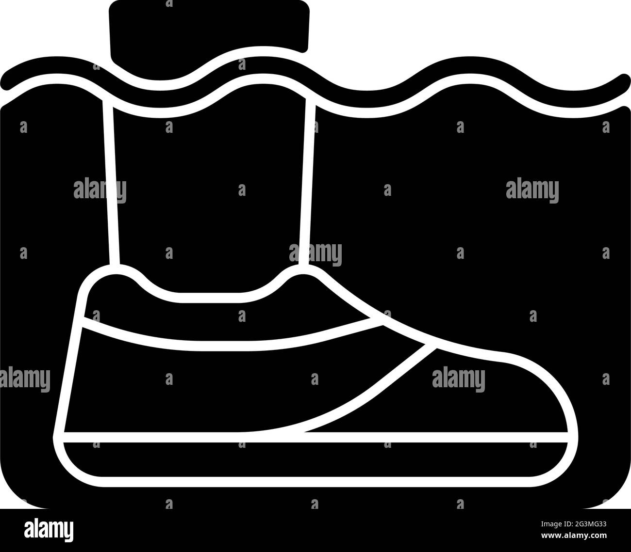 Water shoes black glyph icon Stock Vector Image & Art - Alamy
