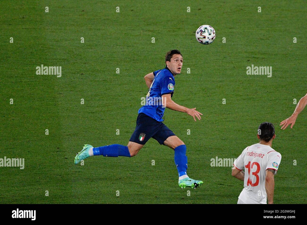 Federico Chiesa of Italy seen in action during the UEFA Euro 2020 Group ...