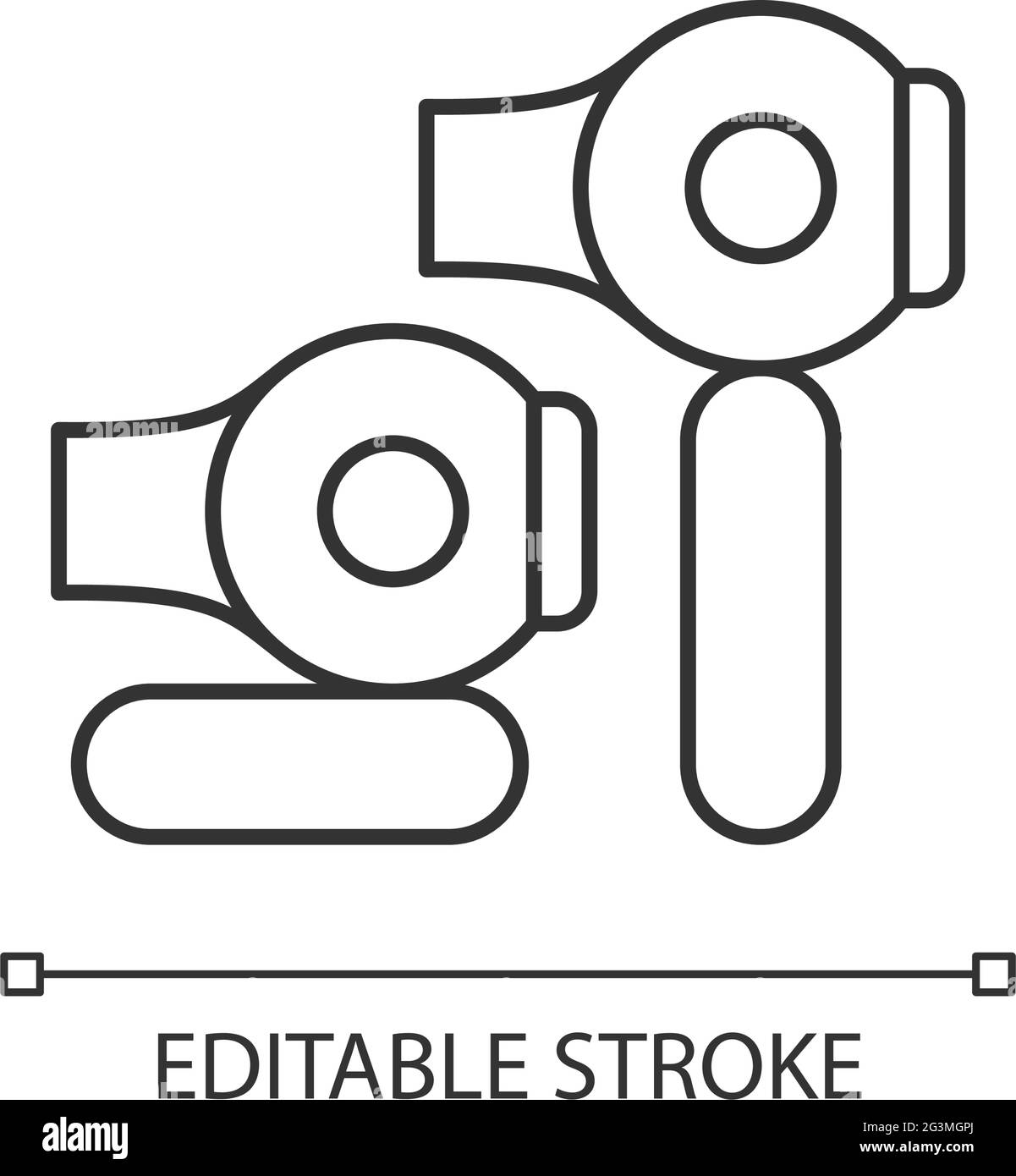 Hair dryer device line Cut Out Stock Images & Pictures - Alamy