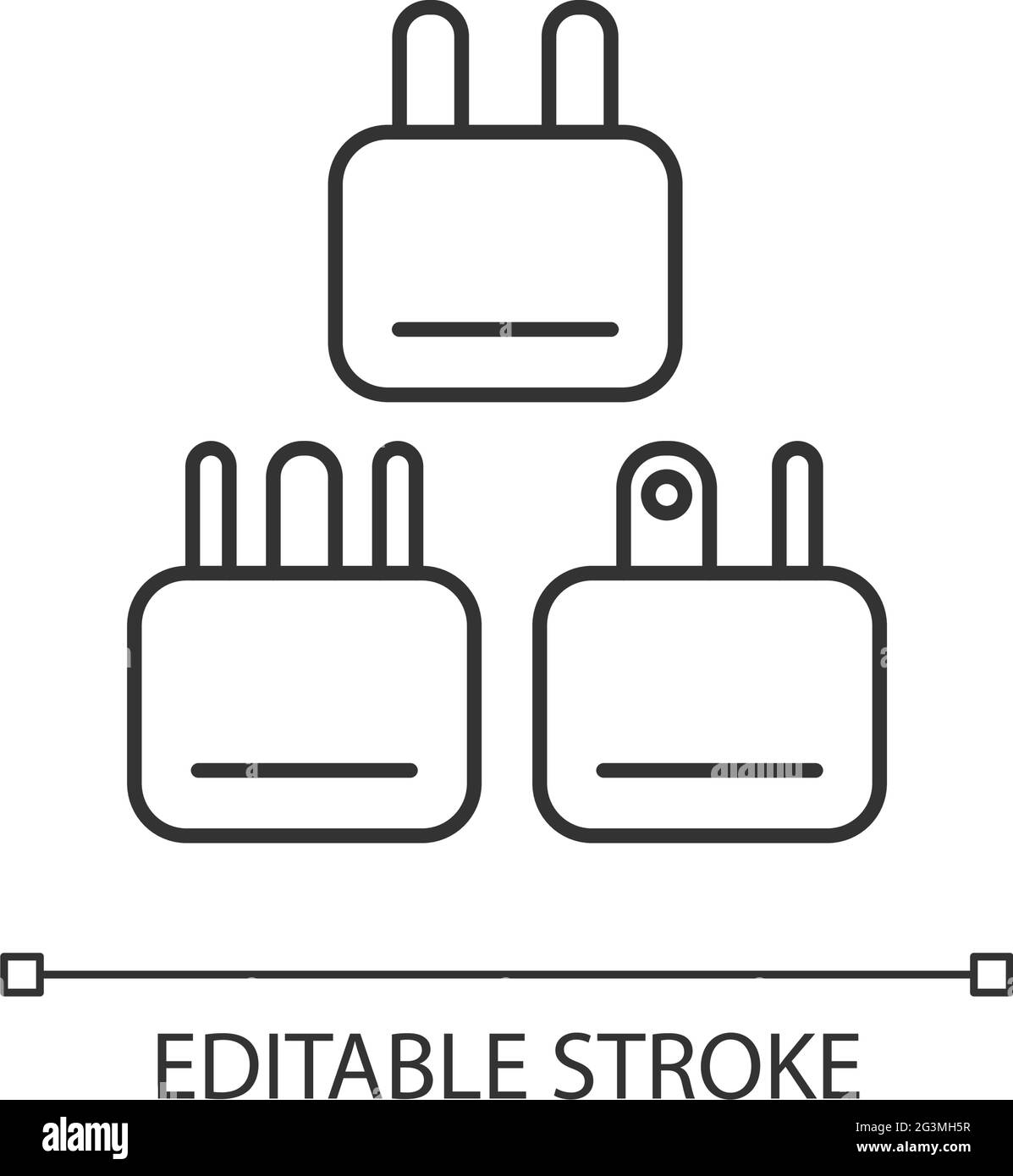 Travel adapter linear icon Stock Vector Image & Art - Alamy